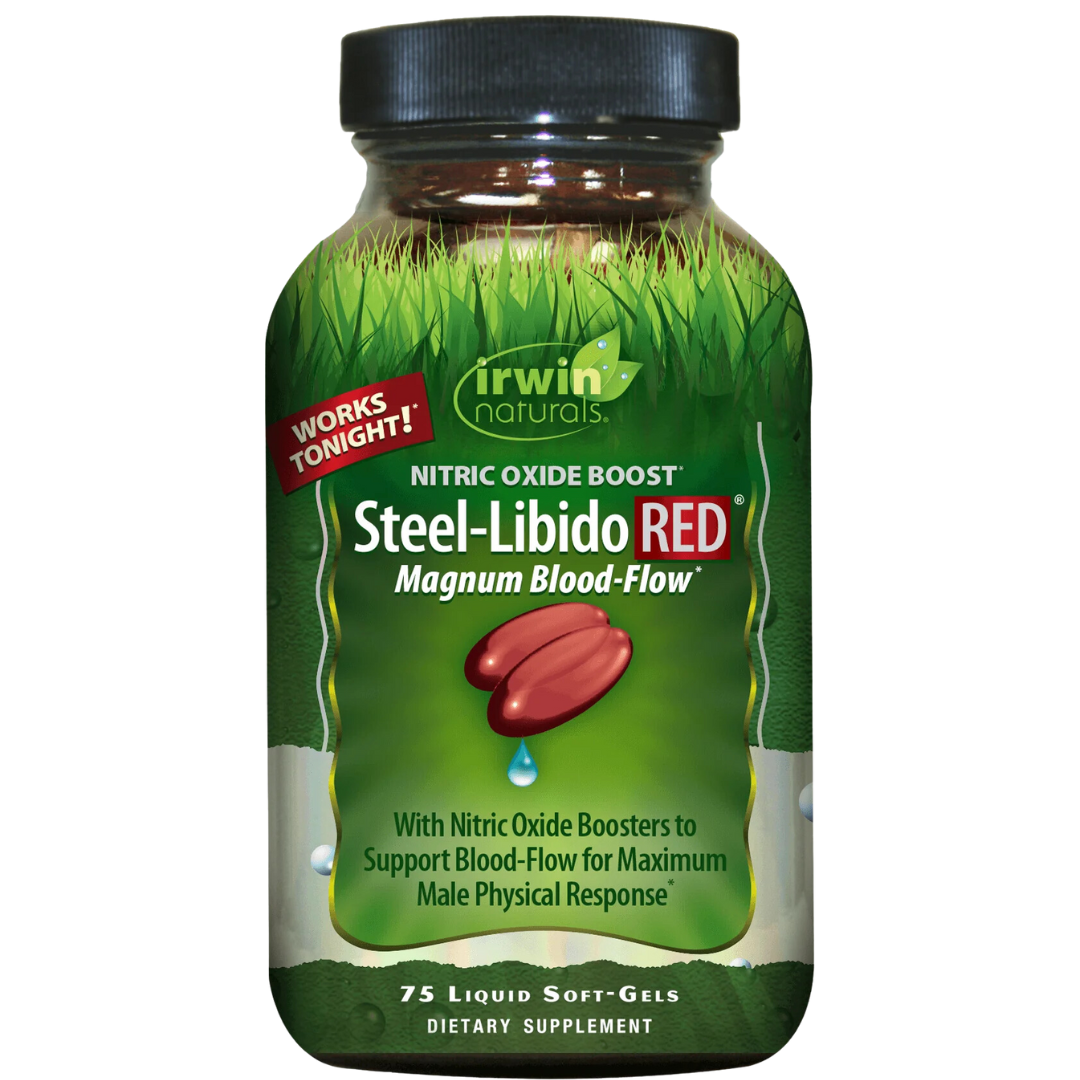 Steel Libido Red Magnun Blood Flow para Hombres, 75 Cápsulas Blandas ...